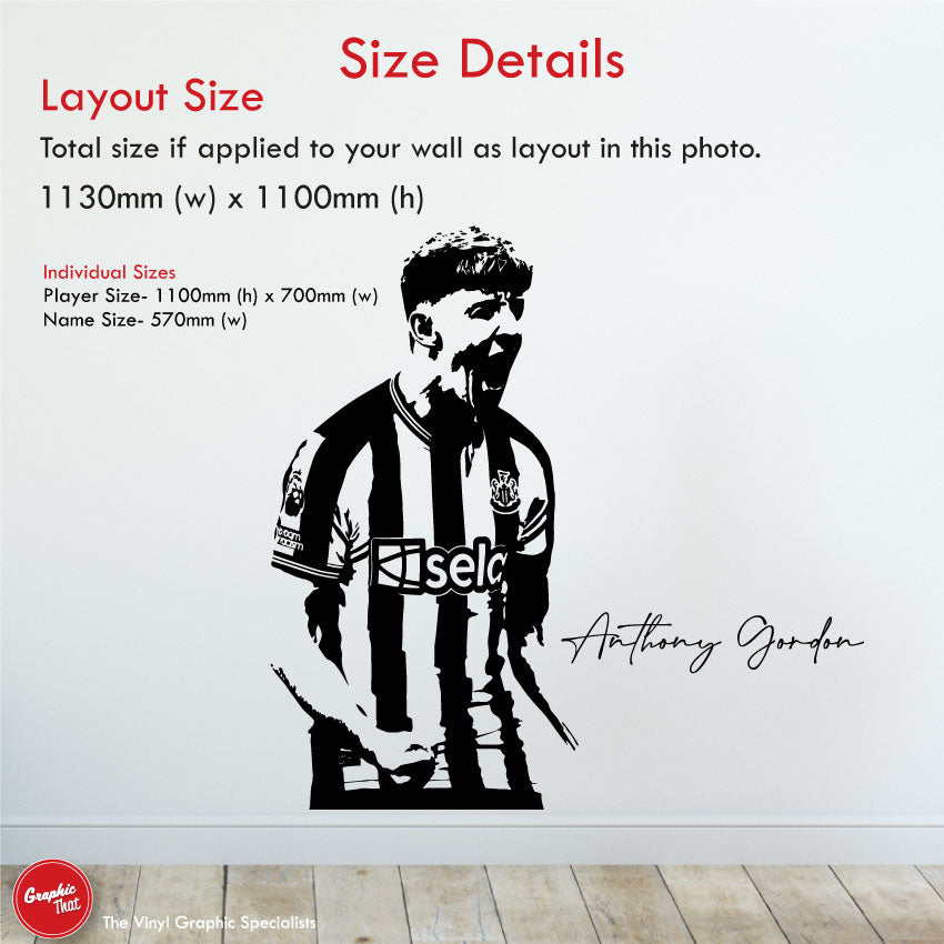 Anthony Gordon Newcastle Football Wall Art Decal – Graphic That
