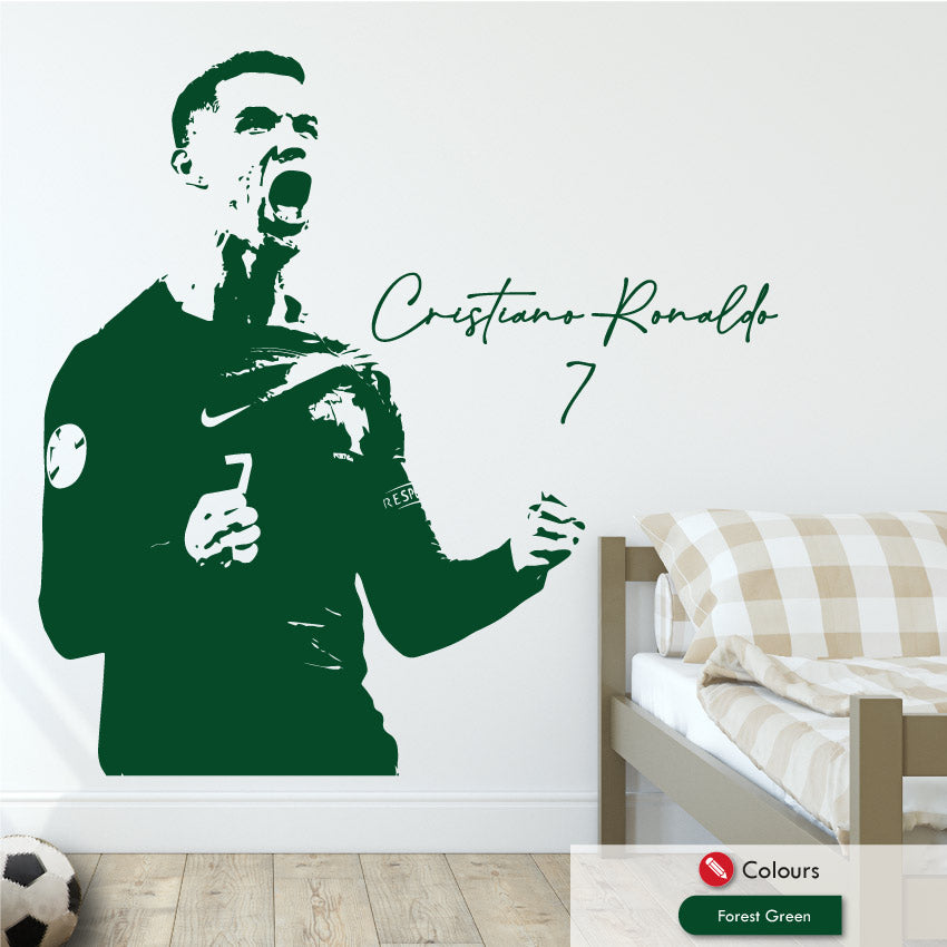Cristiano Ronaldo Football Wall Sticker – Graphic That