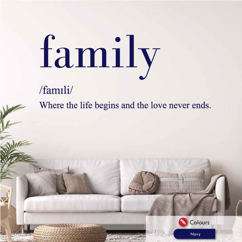 Family Definition Wall Quotes Decal Wallquotescom Family Wall Quotes