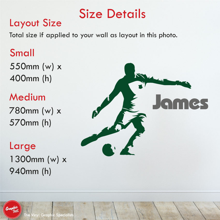 Goalkeeper Personalised Wall Sticker – Graphic That