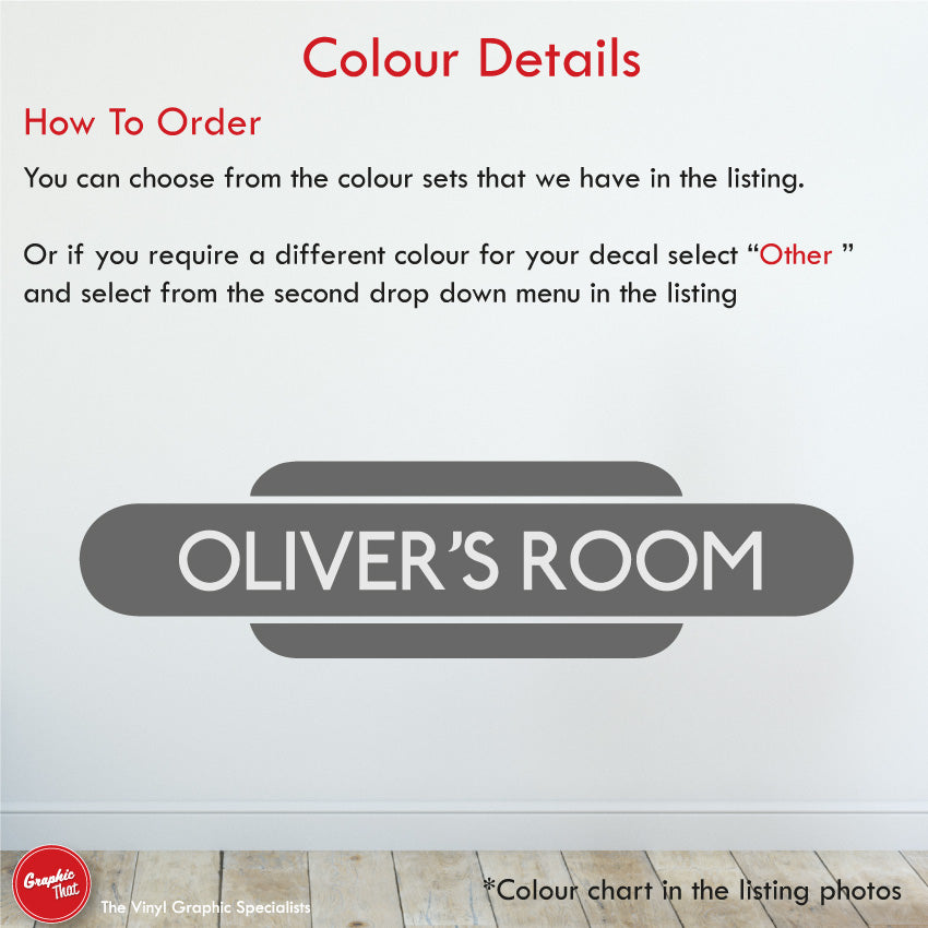 Train Sign Personalised Wall Sticker – Graphic That