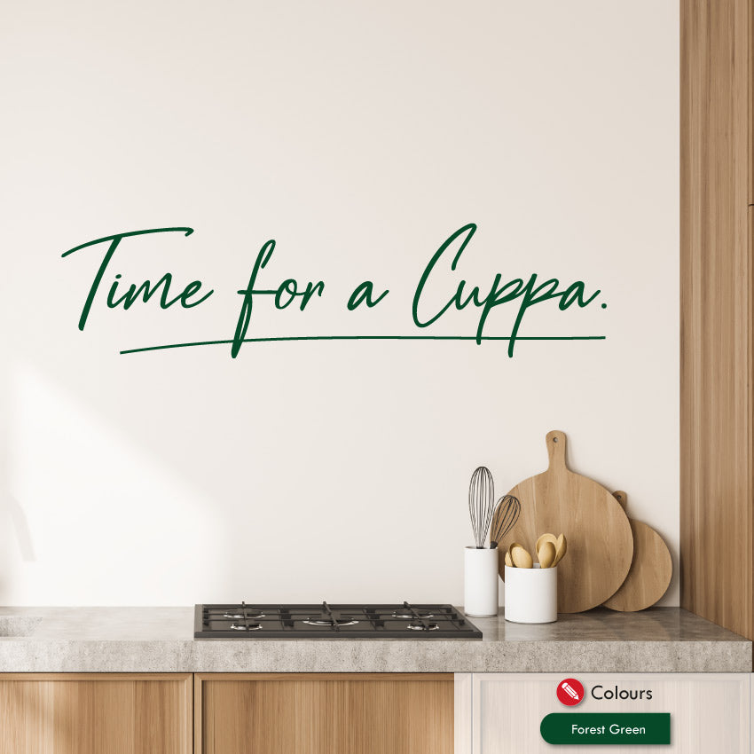 Time for a cuppa Kitchen Wall Quote Decal – Graphic That