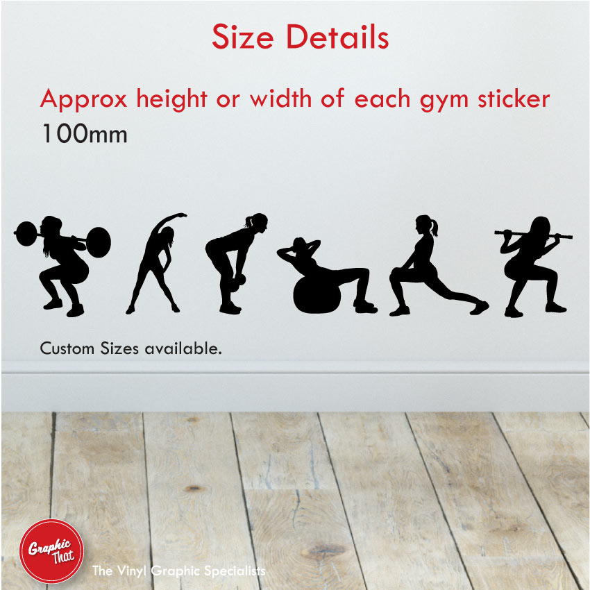 Ladies Gym Wall Sticker Set – Graphic That