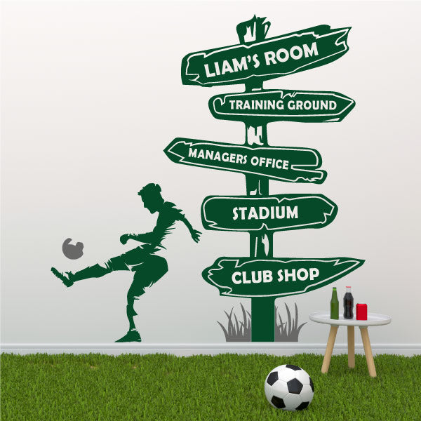 Football Signpost Personalised Wall Decal – Graphic That